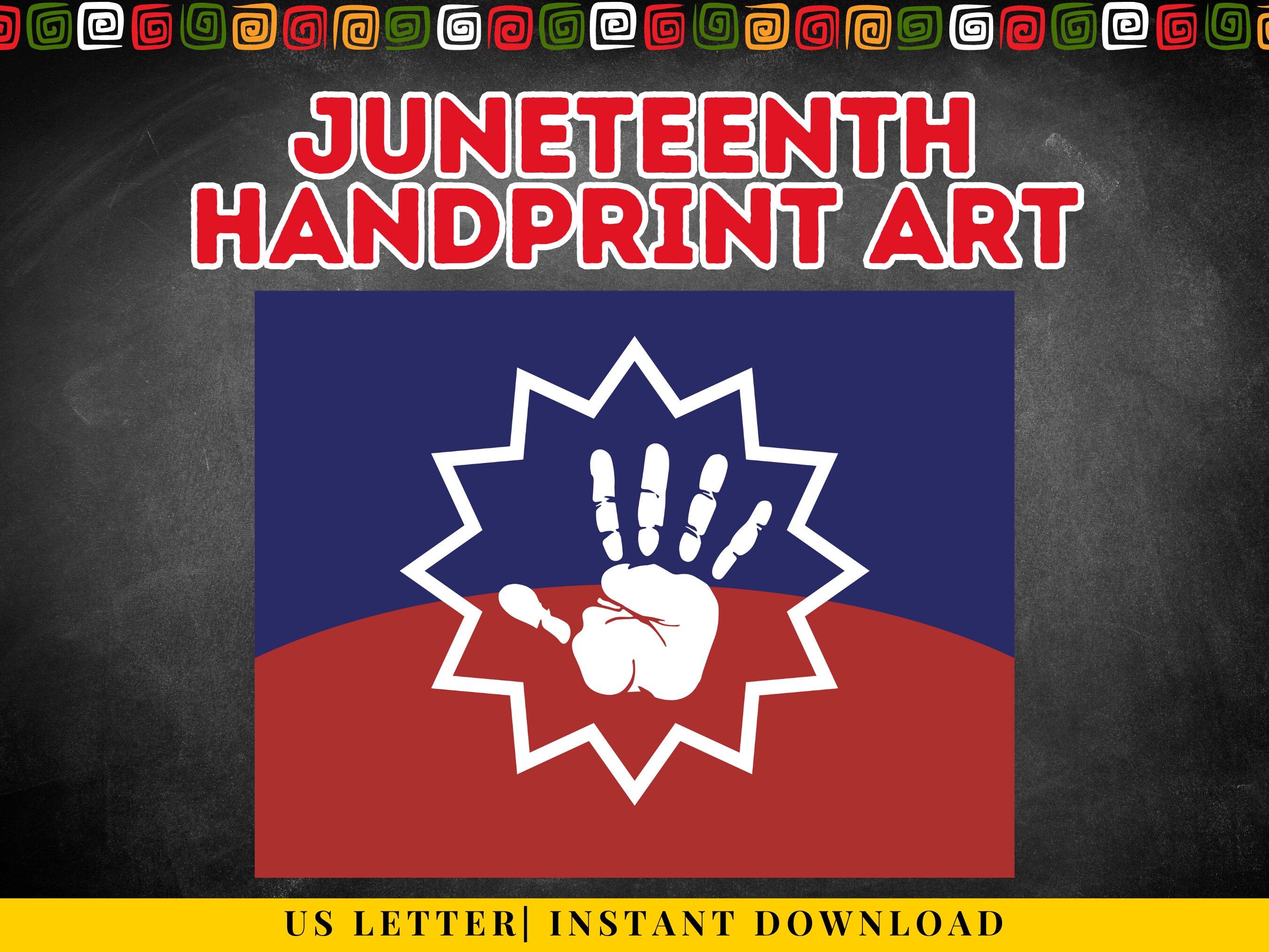Juneteenth Flag Handprint Art for Kids, Black History Handprint Art ...