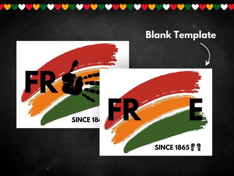 Juneteenth Flag Handprint Art for Kids, Black History Handprint Art ...