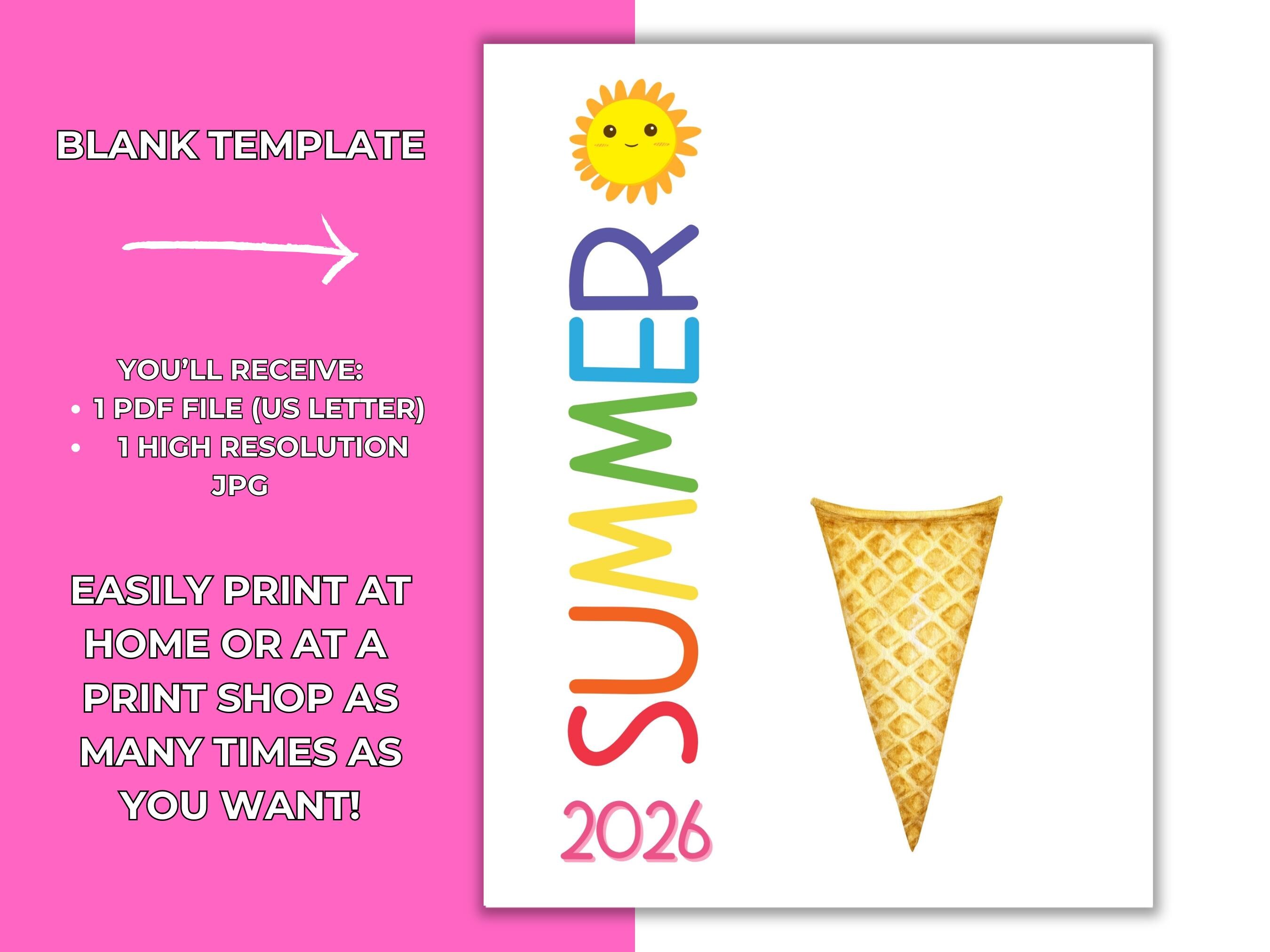 Ice Cream Cone Summer Handprint Craft, Summer Art Project for Kids ...
