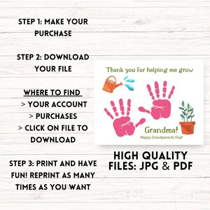 Grandparents Day Handprint Craft, Grandparents Day Art, Grandparents ...