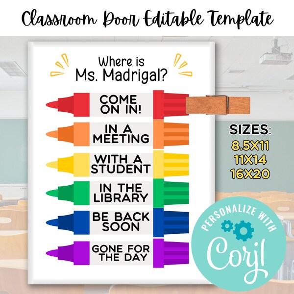 Teacher Door Signs - Etsy