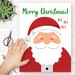 Santa Handprint Footprint Art Craft, Holiday Handprint Art, DIY Craft ...