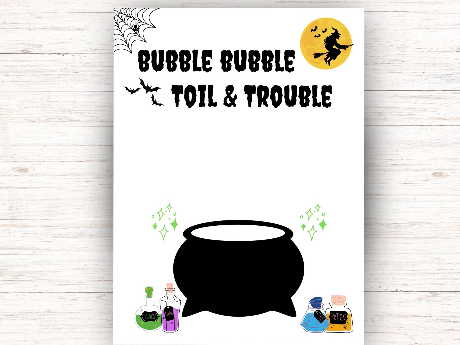 Toil and Trouble Halloween Handprint Art, Witches Brew Halloween ...