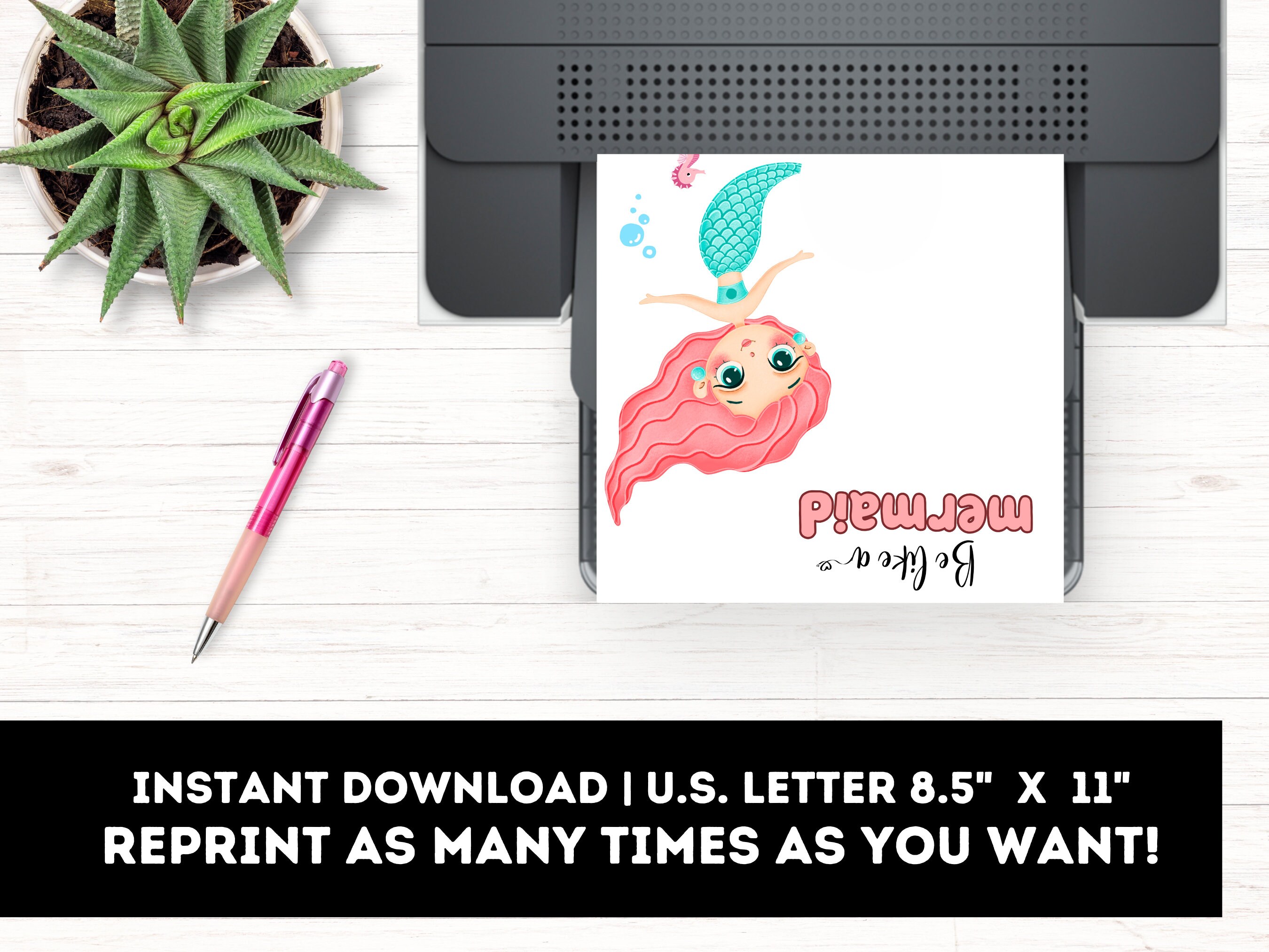 Mermaid Handprint Craft for Kids, Printable Summer Handprint Art for ...