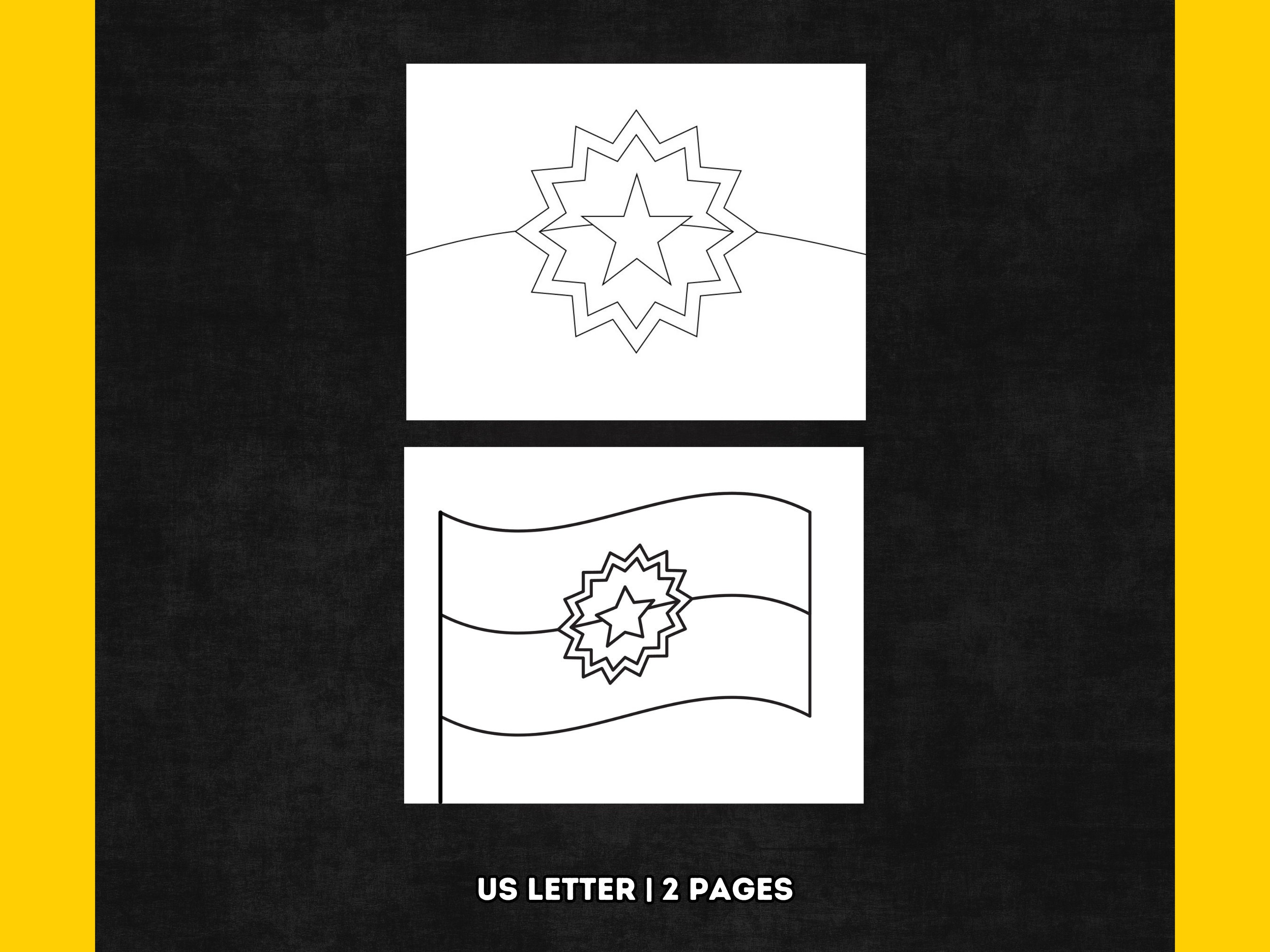 Juneteenth Flag Coloring Page for Kids, Black History Coloring Book ...