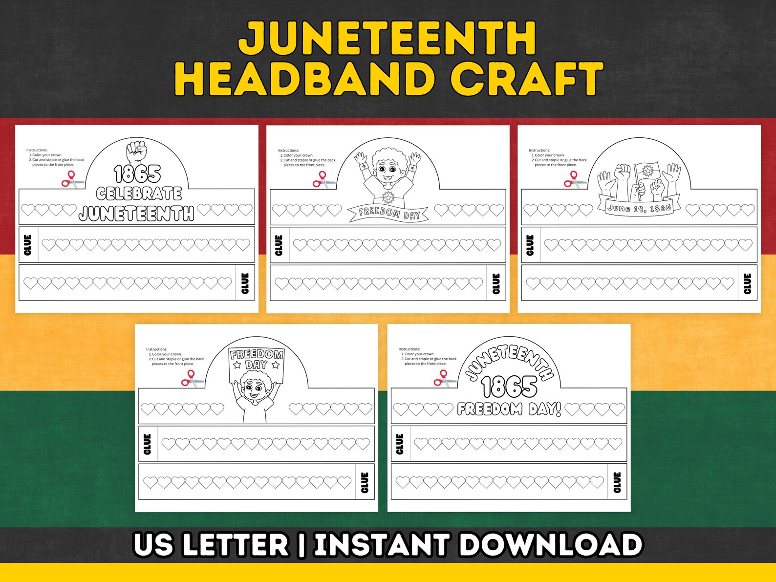 Celebrate Juneteenth Paper Crown Craft for Kids, Juneteenth Activity ...