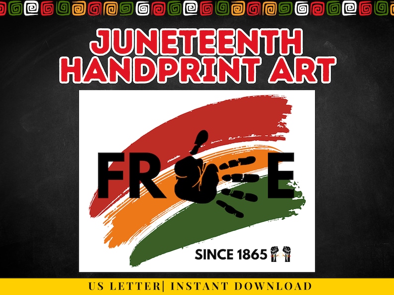 Juneteenth Flag Handprint Art for Kids, Black History Handprint Art ...