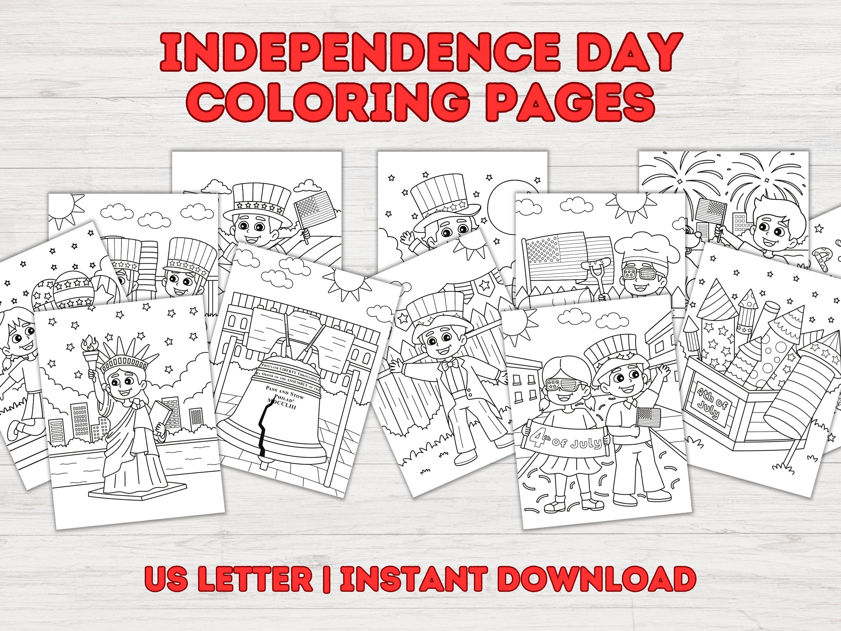 4th of July Coloring Pages for Kids, Fourth of July Printables ...