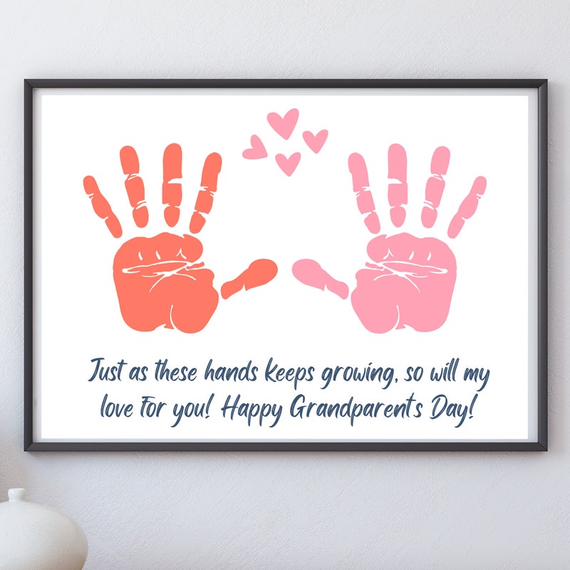 Grandparents Day Handprint Craft - Etsy
