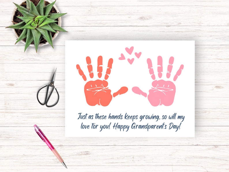 Grandparents Day Handprint Craft, Grandparents Day Art, Grandparents ...