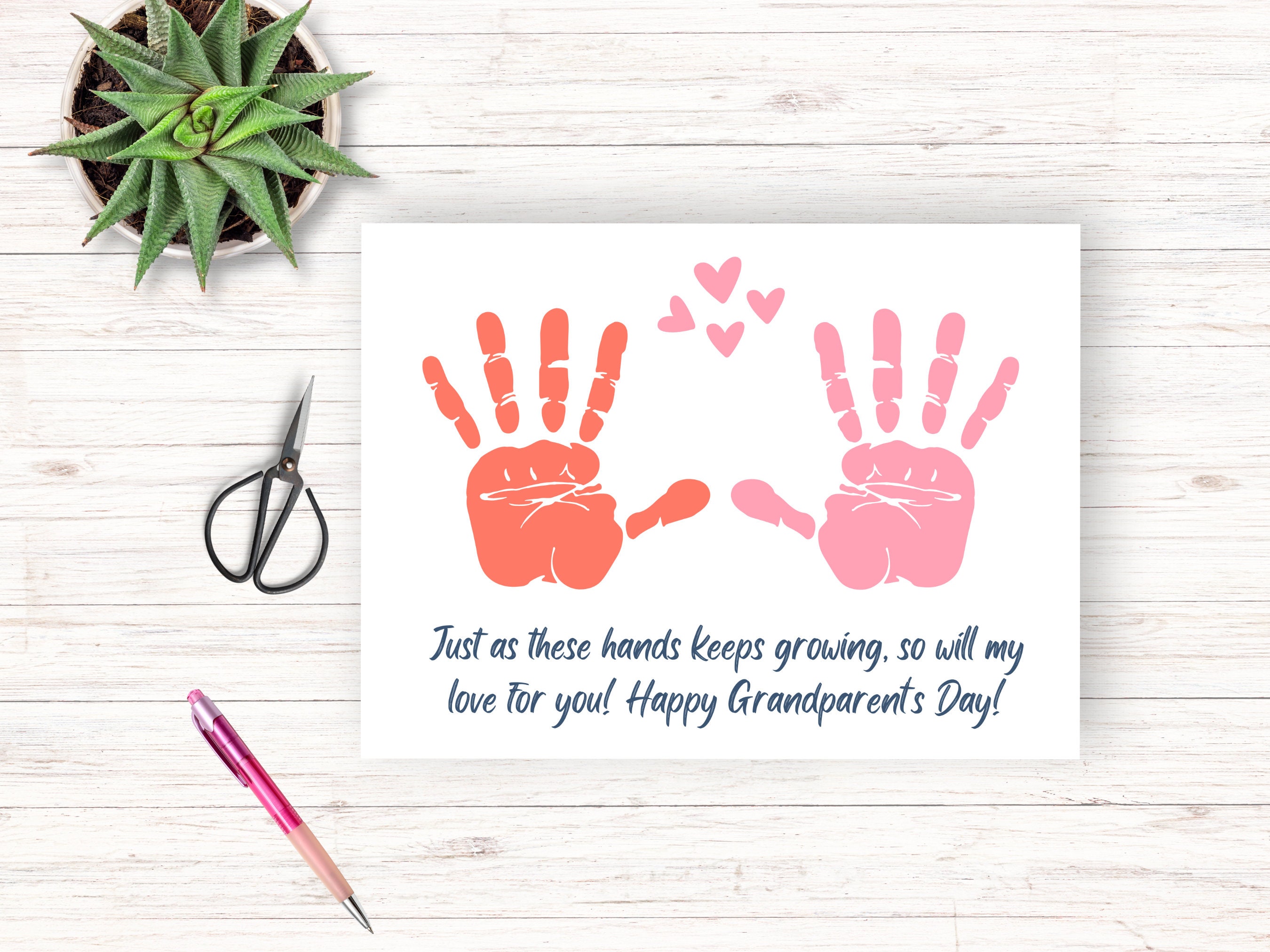 Grandparents Day Handprint Craft, Grandparents Day Art, Grandparents ...