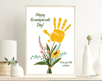 Grandparents Day Handprint Craft, Grandparents Day Art, Grandparents ...