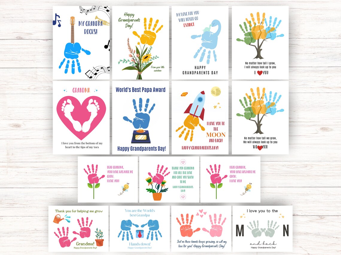 Grandparents Day Handprint Craft Grandparents Day Art - Etsy