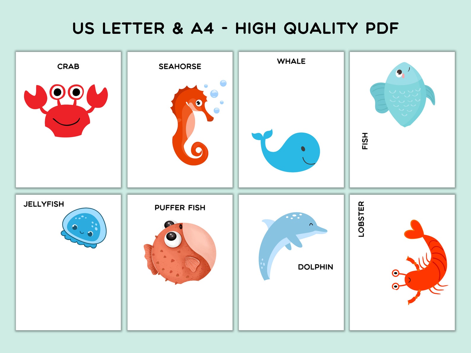 15 Sea Animals Handprint Art Bundle, Crustaceancore Classroom Nursery ...