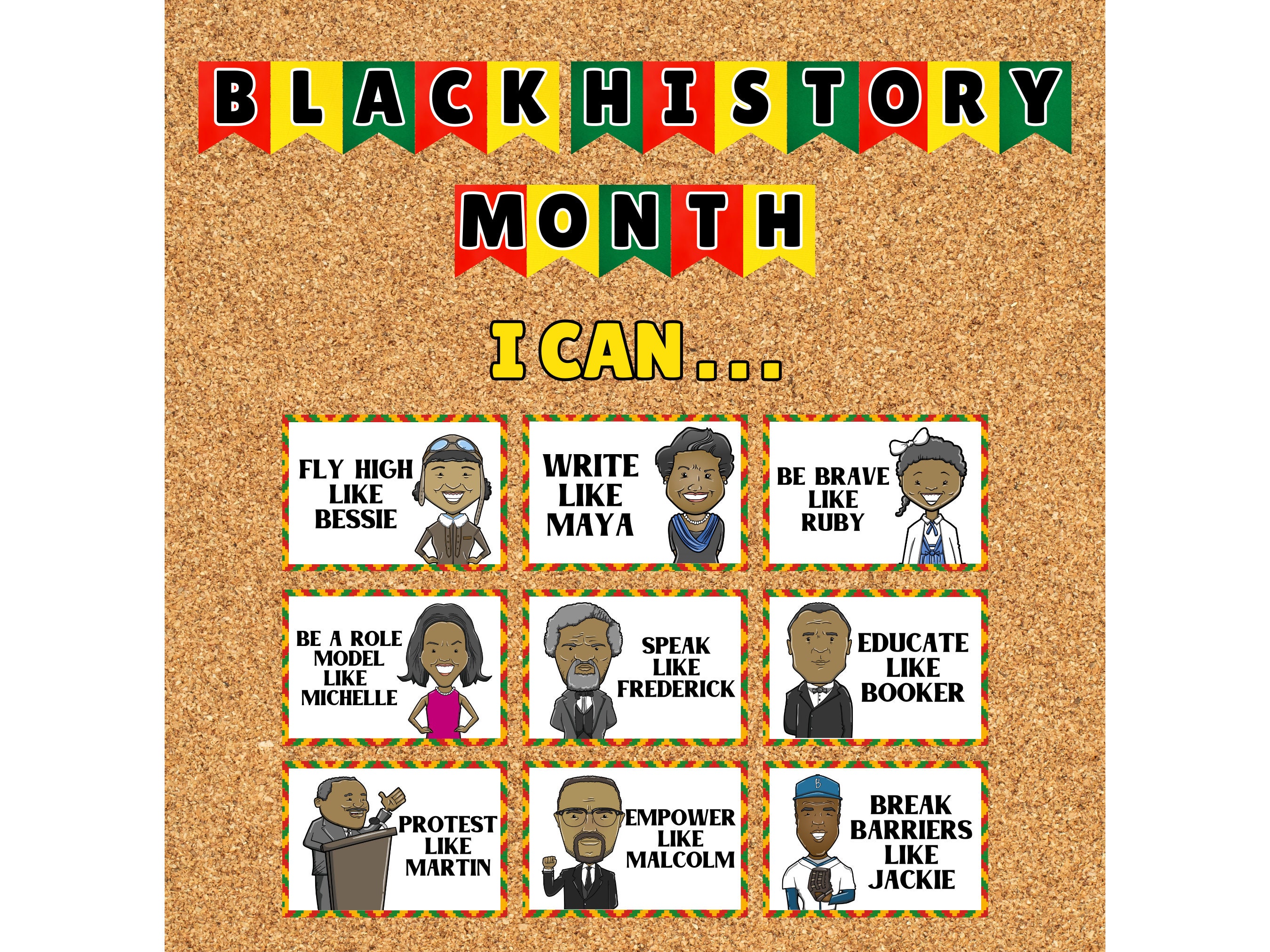 Black History Month Bulletin Board, Black History Posters, Black ...