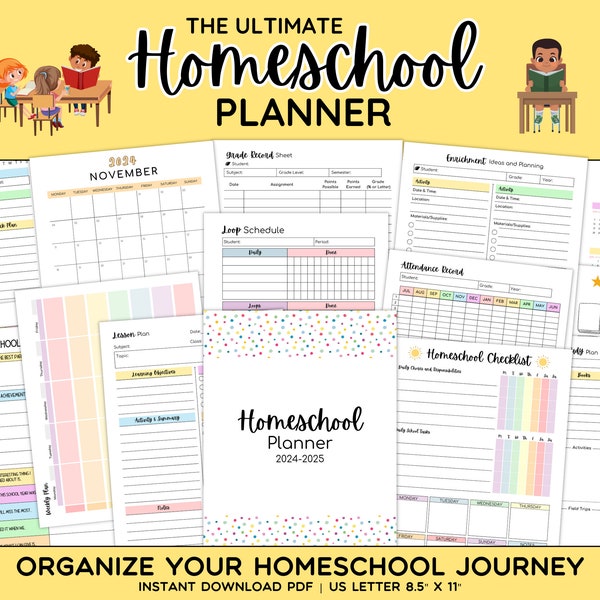 Homeschool Planner Printable - Etsy