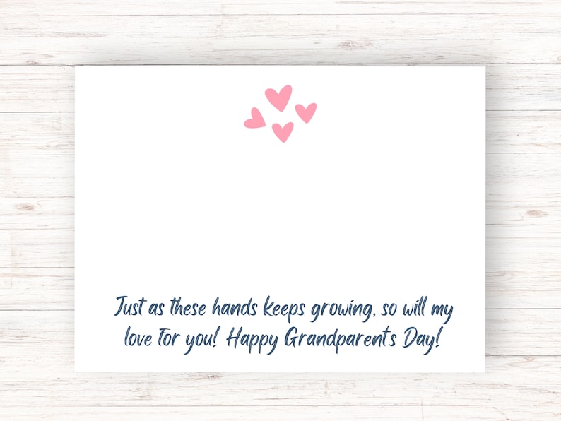 Grandparents Day Handprint Craft Grandparents Day Art - Etsy
