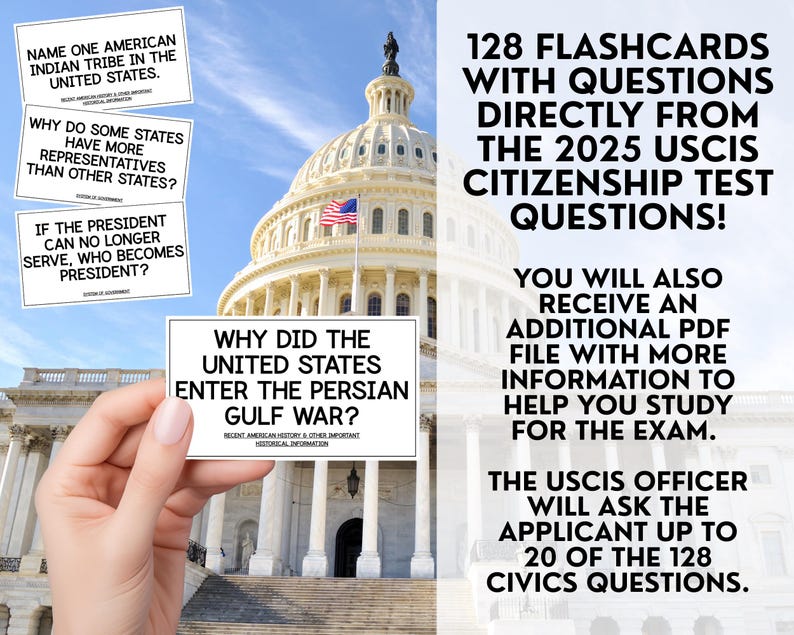 US Citizenship Flashcards Updated for New Test, US Immigration ...