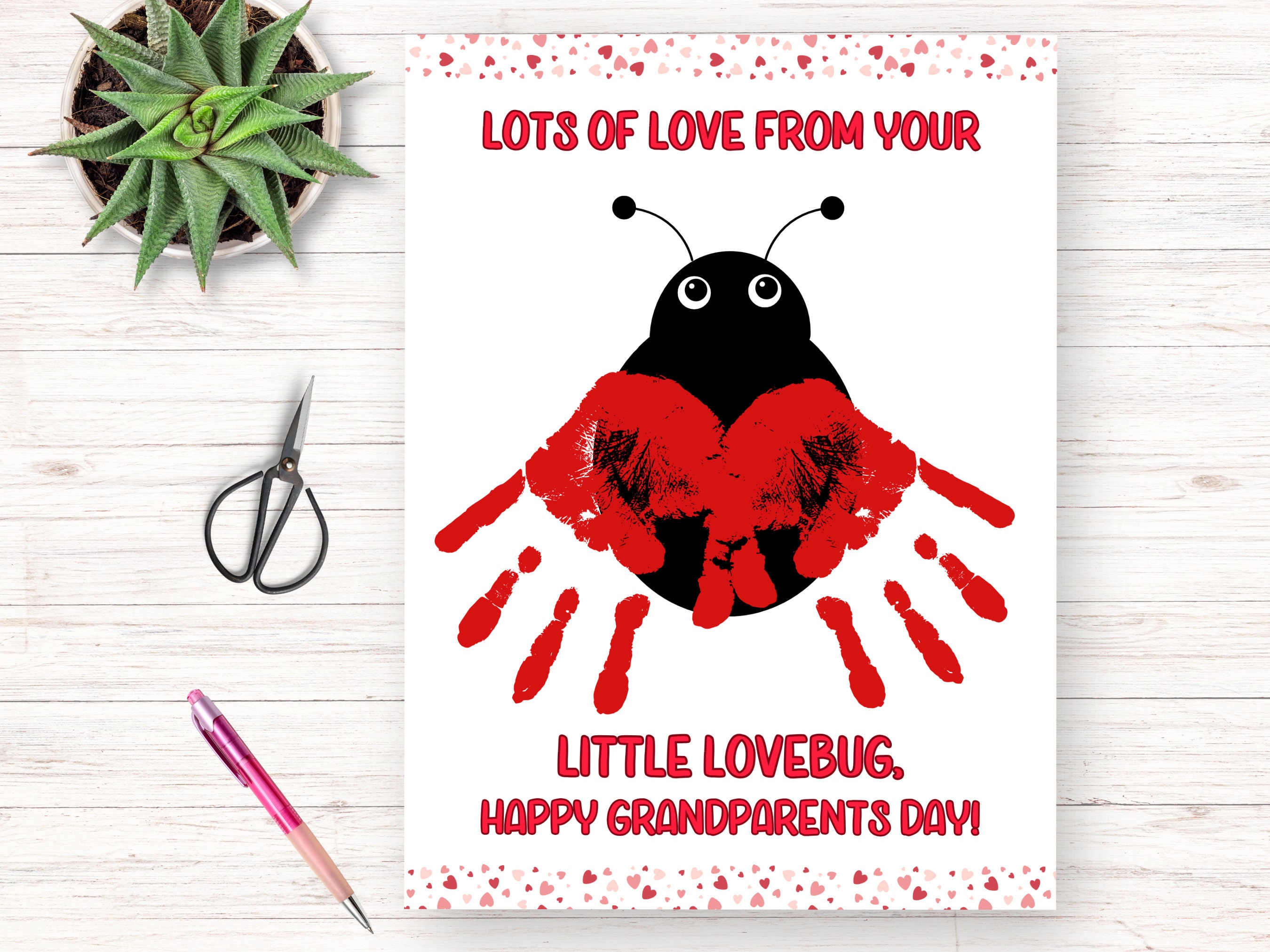 Valentines Grandparents Day Handprint Craft, Grandparents Day Art ...