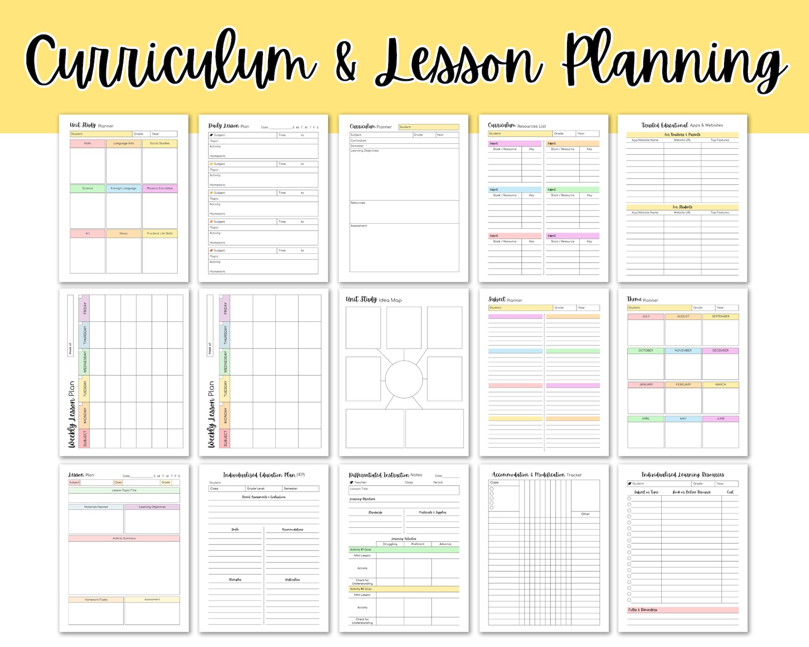 Digital Homeschool Planner for Multiple Kids Printable 2025-2026 ...