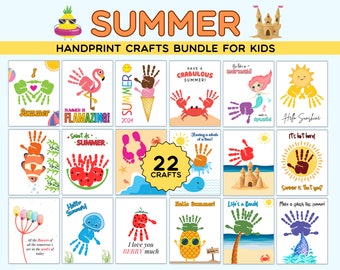 Summer Sun Handprint Art Printable Summer Art for Kids Handprint ...