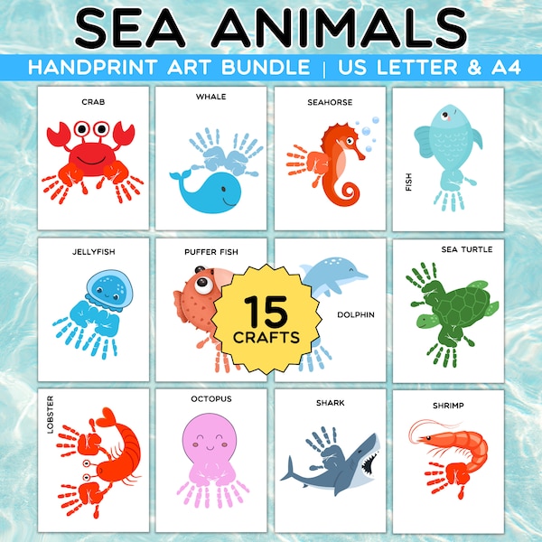 Sea Animal Handprint - Etsy