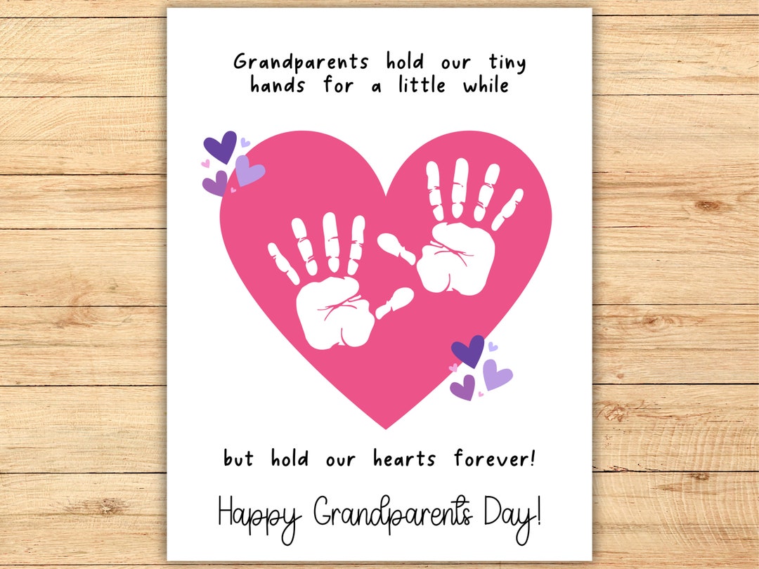 Grandparents Day Handprint Craft, Grandparents Day Art, Grandparents ...