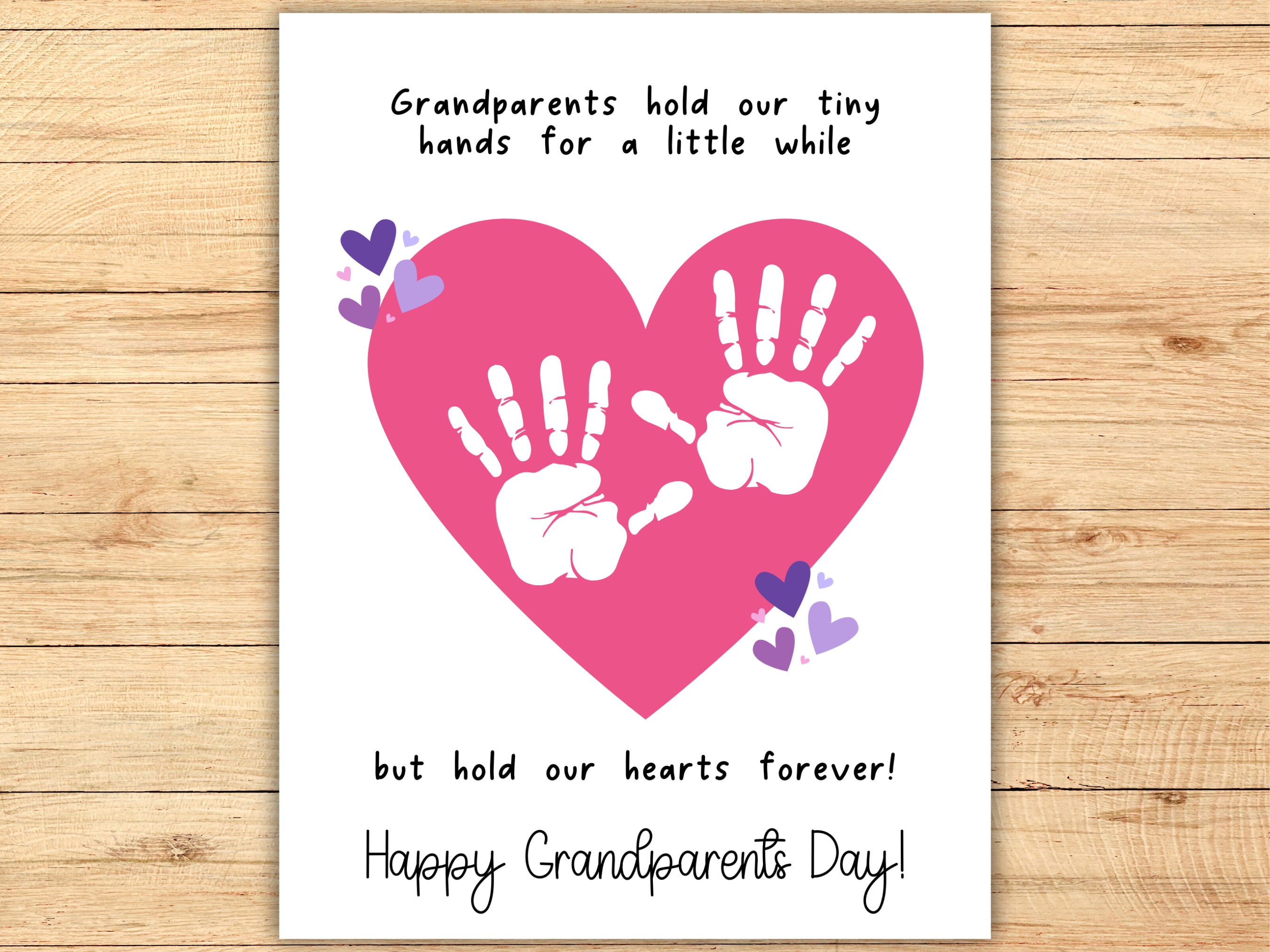 Grandparents Day Handprint Craft, Grandparents Day Art, Grandparents ...