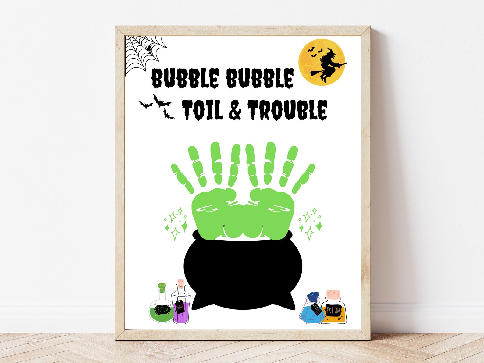 Toil and Trouble Halloween Handprint Art, Witches Brew Halloween ...