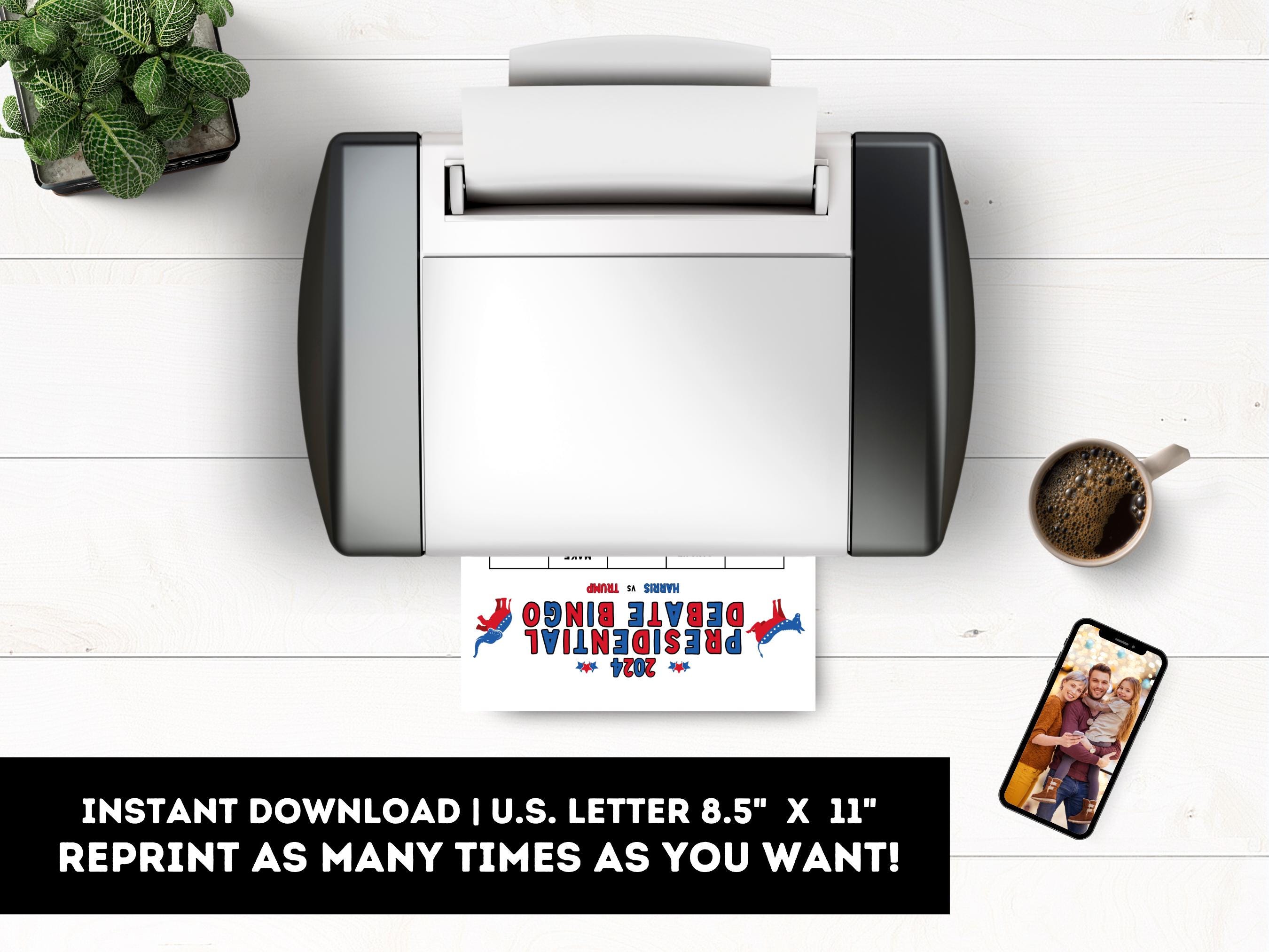 Presidential Debate 2024 Bingo Game Cards, Trump Vs Harris Debate ...