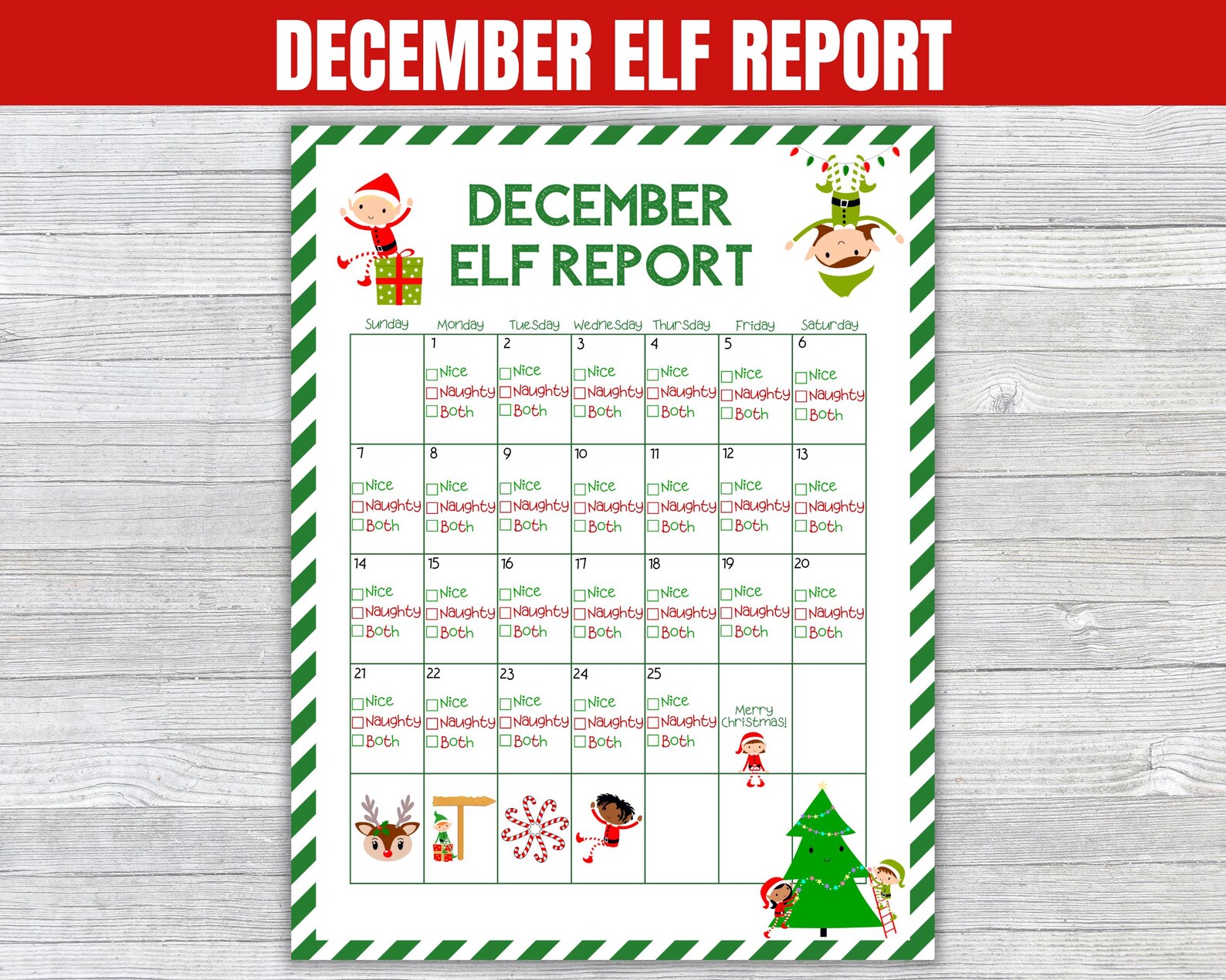 2025 Christmas Elf Kit Planner, Elf Ideas Elf Activity, Elf Report Card ...