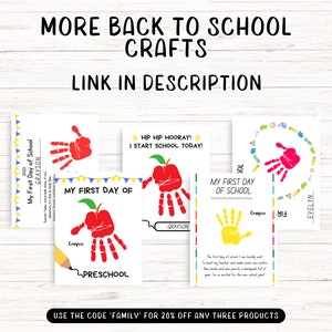 First Day of School Handprint Art Preschool Activity - Etsy