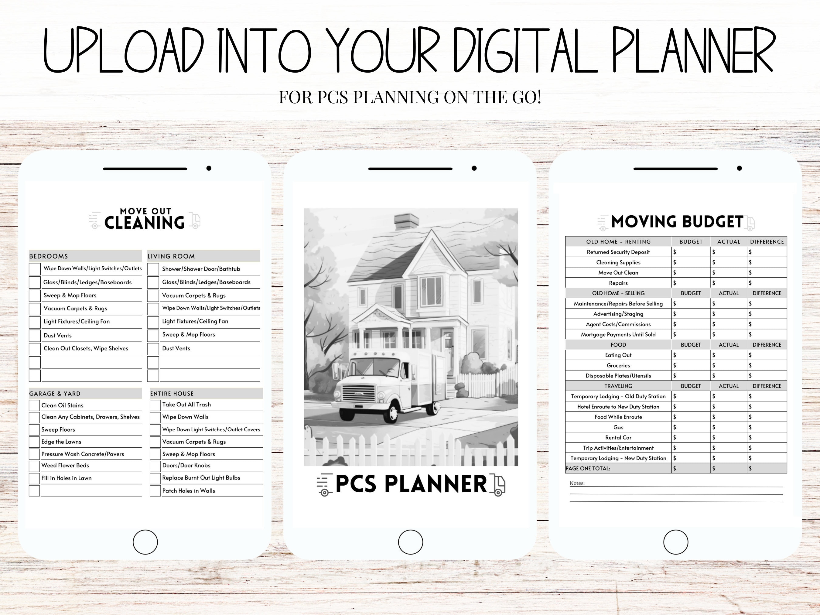 PCS Binder Printable PCS Checklist Moving Checklist, Moving Binder ...
