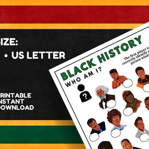 Guess Who Civil Rights Leaders Game, Printable Black History Month ...