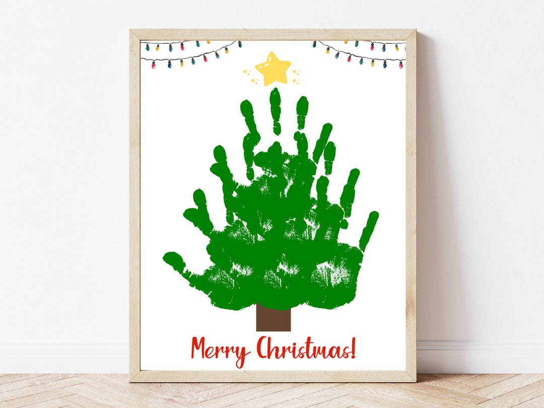Christmas Tree Handprint Art Craft, Easy Christmas Crafts for Toddlers ...