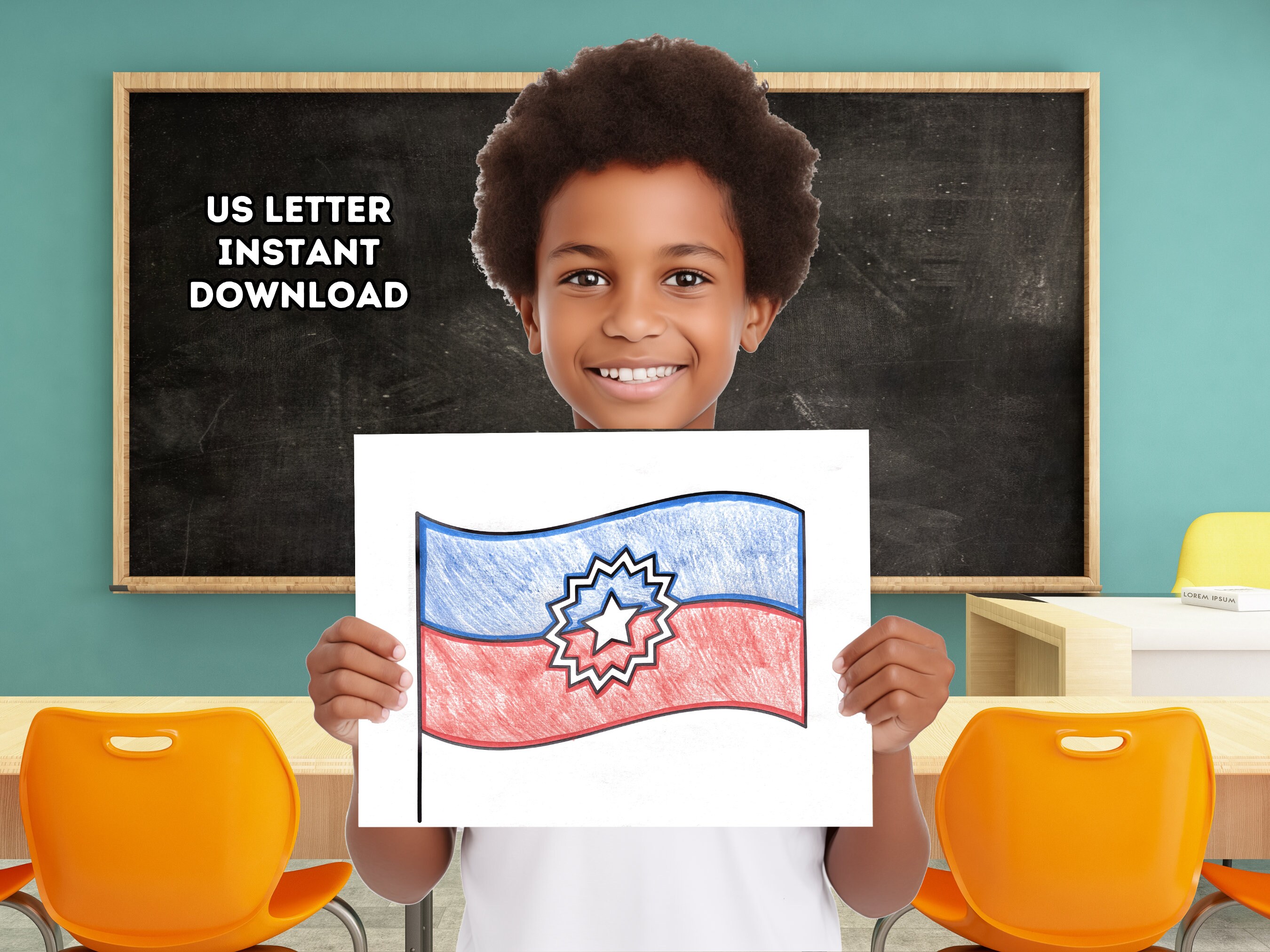 Juneteenth Flag Coloring Page for Kids, Black History Coloring Book ...