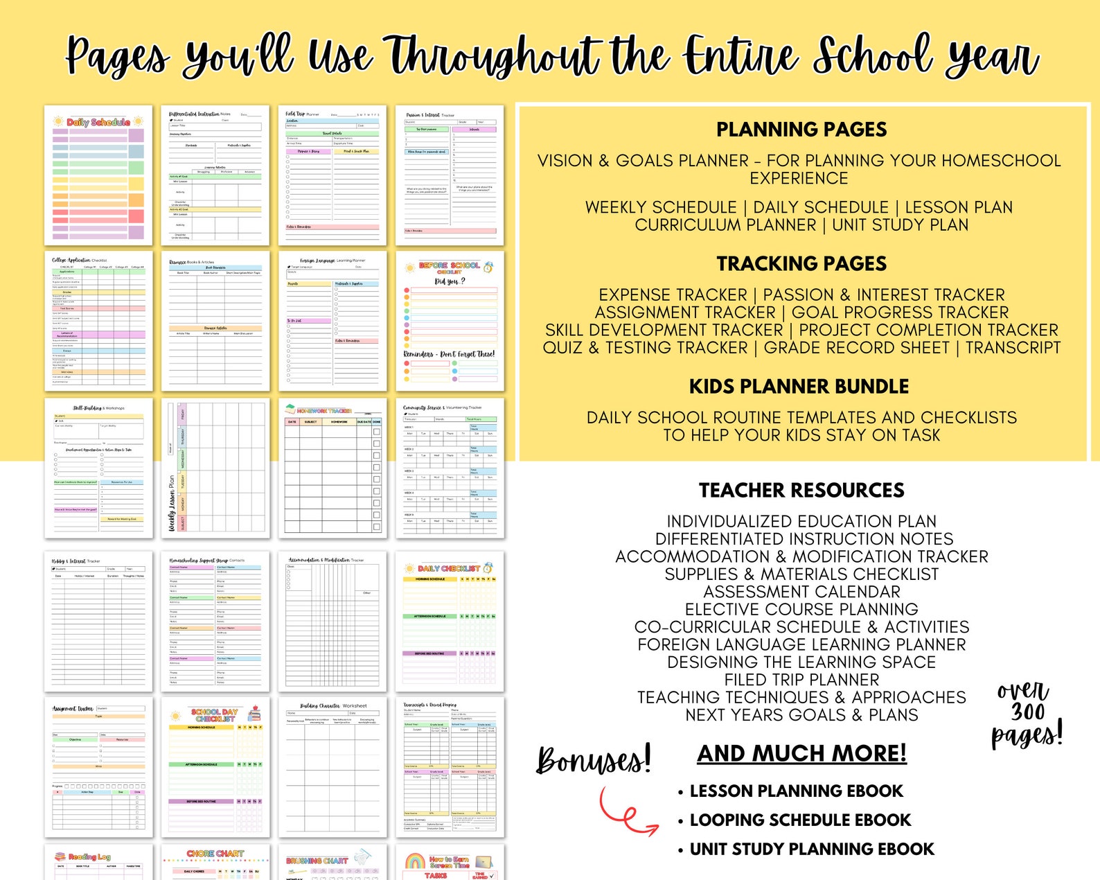 Digital Homeschool Planner for Multiple Kids Printable 2025-2026 ...