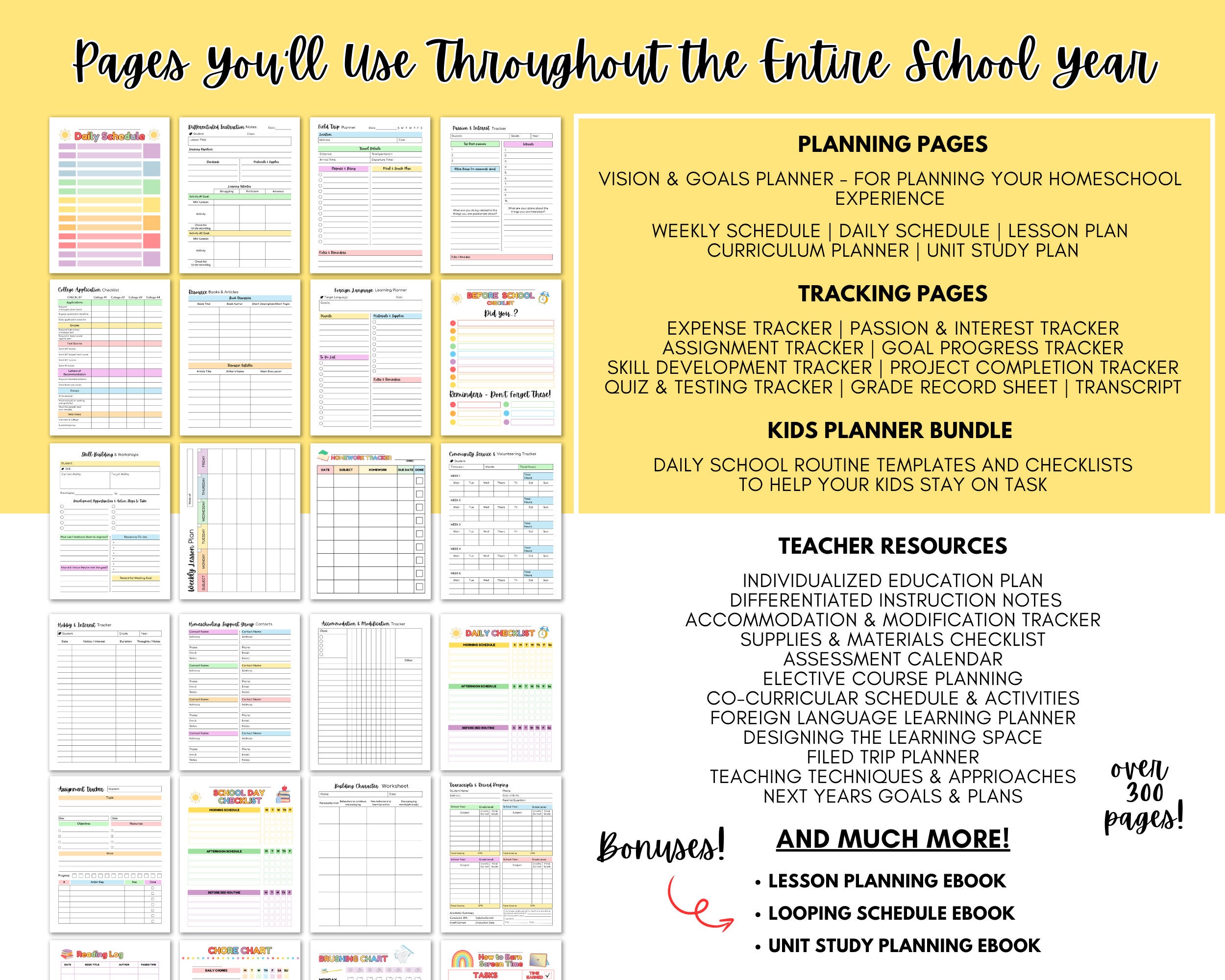 Homeschool Planner Printable 2025-2026, Homeschool Mom Planning Pages ...
