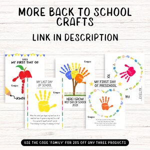 First Day of School Handprint Art Preschool Activity - Etsy