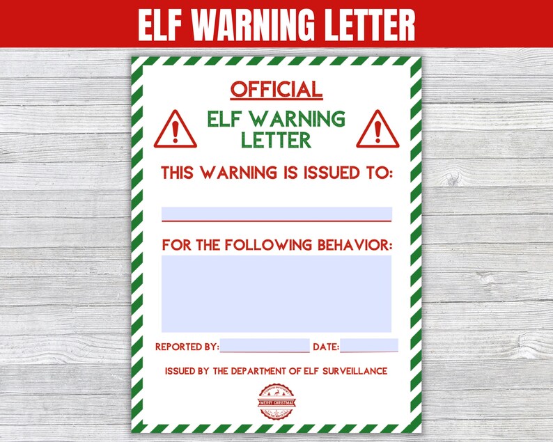 2025 Christmas Elf Kit Planner, Elf Ideas Elf Activity, Elf Report Card ...