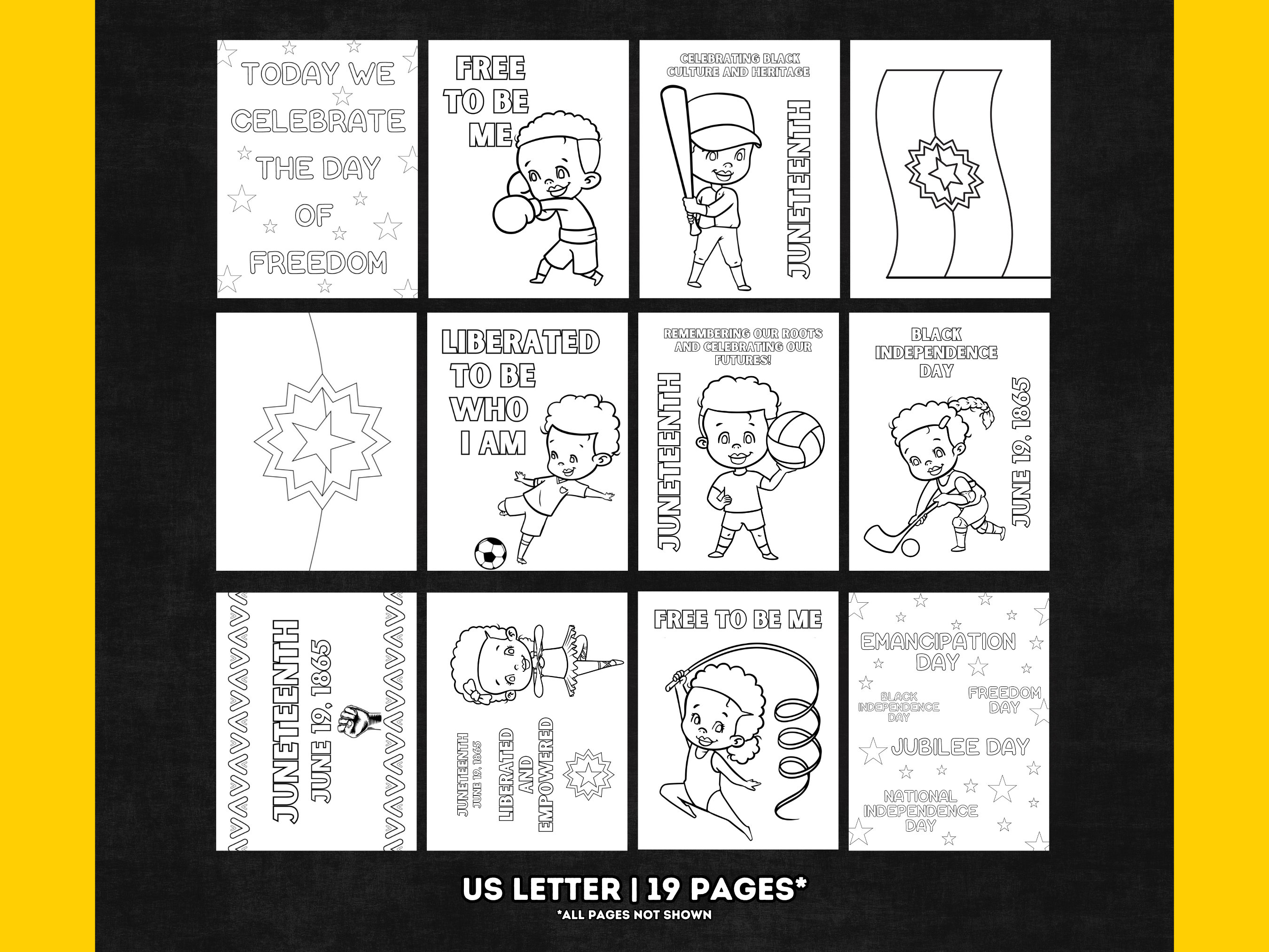 Celebrate Juneteenth Coloring Book for Kids, Juneteenth Activity, Black ...