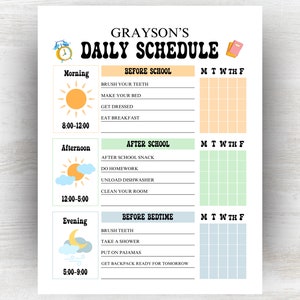 Home School Daily Routine Template Editable Homeschool - Etsy