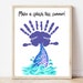 Mermaid Handprint Craft for Kids, Printable Summer Handprint Art for ...