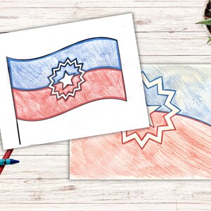 Juneteenth Flag Coloring Page for Kids, Black History Coloring Book ...