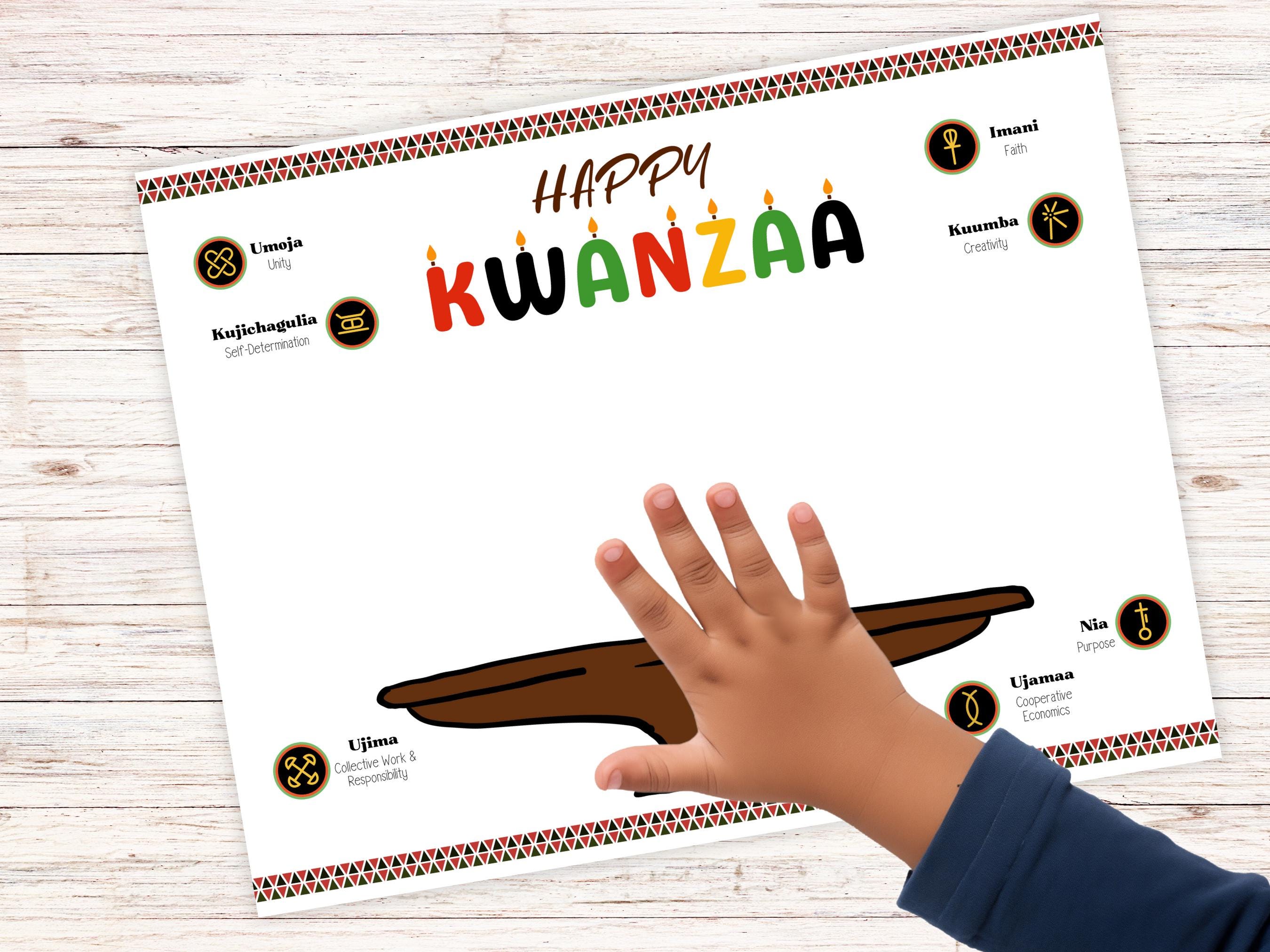 2026 Kwanzaa Handprint Art for Kids, Kwanzaa Handprint Art, Kwanzaa ...