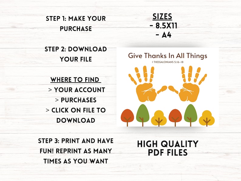 Give Thanks in All Things Handprint Art, Thanksgiving Handprint Craft ...