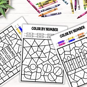 Hanukkah Color by Number, Hanukkah Coloring Pages, Hanukkah Coloring ...