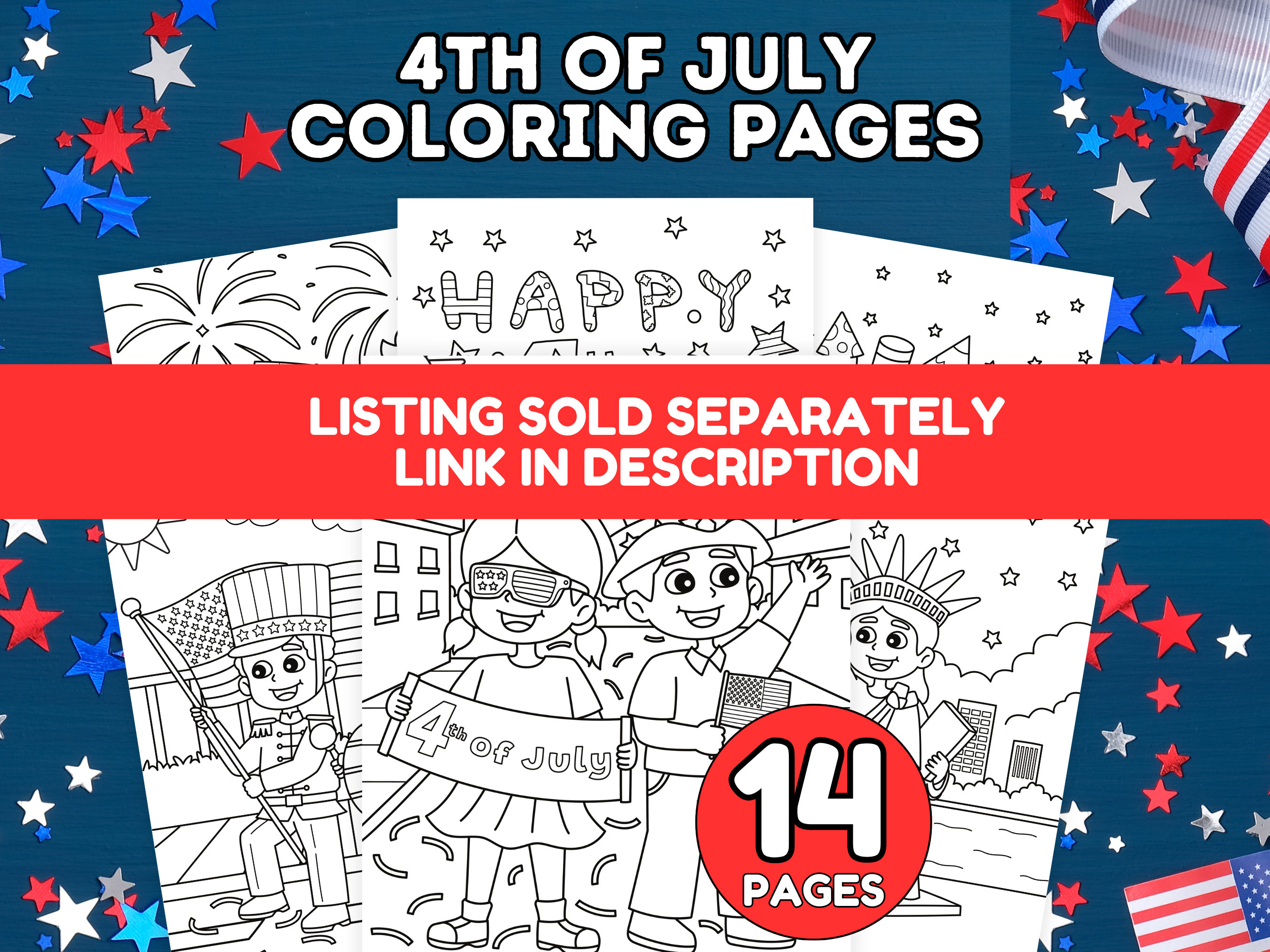 4th of July Color by Number Coloring Page for Kids, Independence Day ...