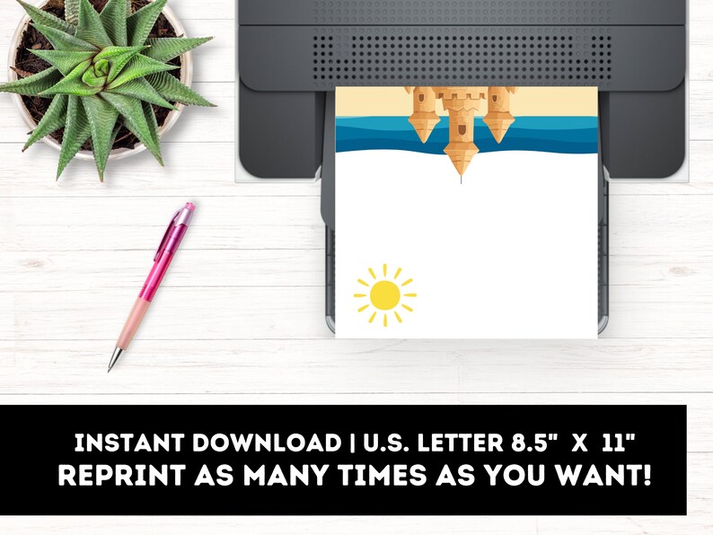 Beach Handprint Craft for Kids, Printable Summer Art for Kids, Summer ...