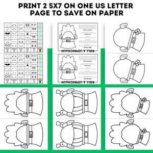 Roll a Leprechaun Game, Build a Leprechaun Printable, Draw a Leprechaun ...
